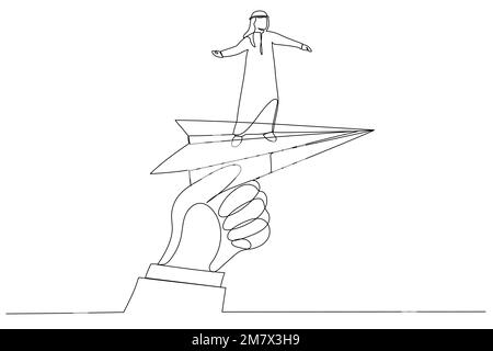 airplane take off line art continuous line drawing vector illustration ...