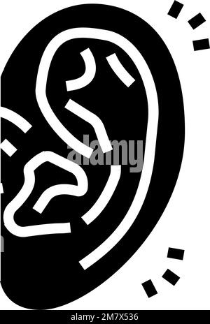 ear pain body ache glyph icon vector illustration Stock Vector Image ...
