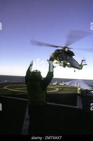 An SH-2F Seasprite light airborne multi-purpose system (LAMPS ...