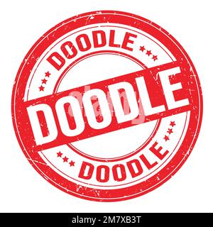 DOODLE text written on red grungy stamp sign Stock Photo - Alamy