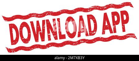 DOWNLOAD THE APP text written on green-black grungy stamp sign Stock ...