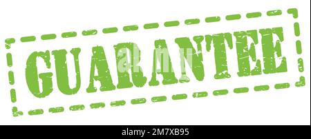 GUARANTEE text written on green grungy stamp sign Stock Photo - Alamy