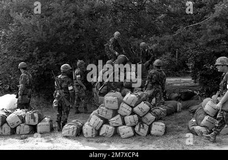 Soldiers participating in Exercise Reforger '82 are interviewed by a ...