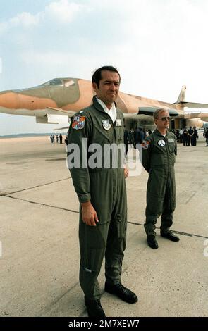 LCOL Leroy Schroeder, B-1 bomber chief test pilot, explains the ...