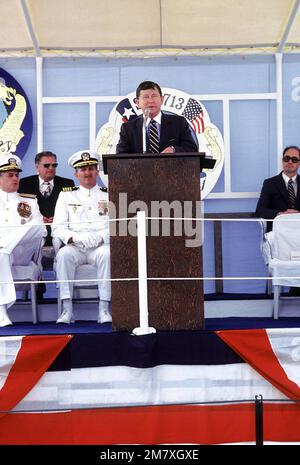 Sen. John Tower, R-Texas, speaks to the media before departing the ...