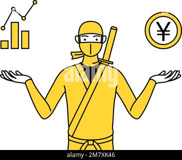 A man dressed up as a ninja guiding an image of DX, performance and ...