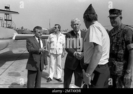 American Ambassador to Lebanon, Robert Sherwood Dillon, speaks with ...