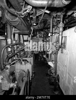 The upper level engine room aboard the guided missile frigate KLAKRING ...