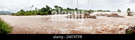 Overflow of a river in Laos Stock Photo - Alamy