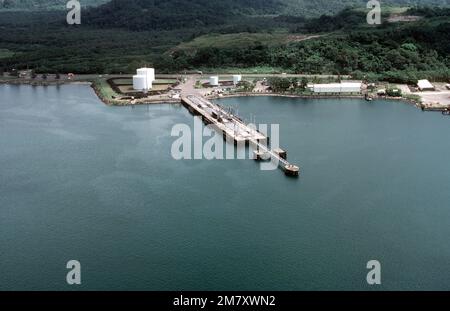 Aerial view of the fuel pier. Base: Naval Air Station, Cubi Point State ...