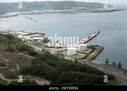 Aerial view of the fuel pier. Base: Naval Air Station, Cubi Point State ...