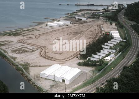 Aerial view of the fuel pier. Base: Naval Air Station, Cubi Point State ...