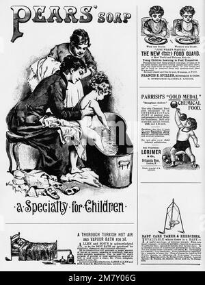 Victorian Advertising about c1890 Stock Photo - Alamy