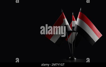 Small national flags of the Yemen on a white background Stock Photo - Alamy
