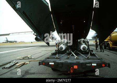 AGM-65B Maverick Scene Magnification missiles are being loaded aboard a ...