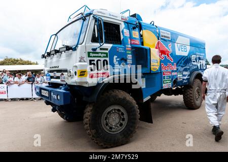 Kamaz T4 Dakar Rally truck driven by Ayrat Mardeev at the 2016 Goodwood ...