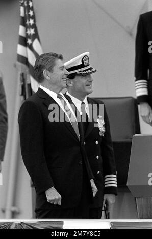 CPT William M. Fogarty, commanding officer of the USS NEW JERSEY (BB-62 ...
