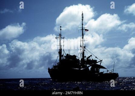 A port view of the salvage ship USS OPPORTUNE (ARS-41). Country ...