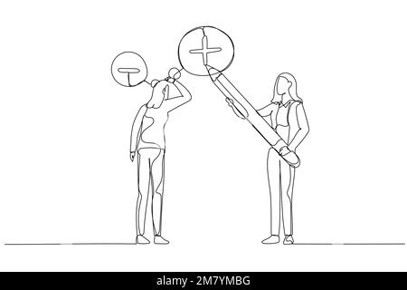 Continuous line art of brain. Simple line art isolated. Vector ...