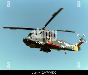 Aerial view of a Light Helicopter Anti-submarine Squadron 31 (HSL-31 ...