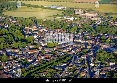 AERIAL VIEW OF THE TOWN OF BRETEUIL, EURE, NORMANDY, FRANCE Stock Photo ...