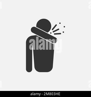 sneeze iconicon isolated on white background. Vector illustration. Eps ...