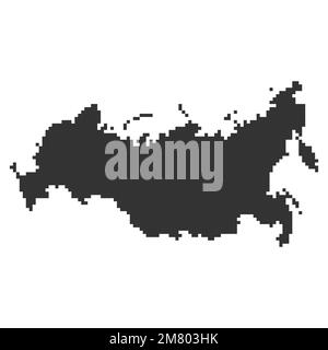 Pixel mosaic map of Russia Kingdom. Halftone design. Vector ...
