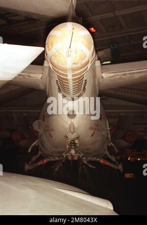 The ASQ-81 MAD boom on an S-3A Viking aboard USS Dwight D. Eisenhower ...