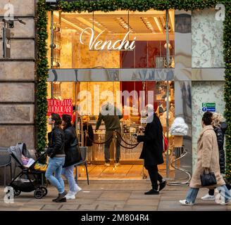Venchi Ice Cream Shop window display. Chelsea, London, England Stock ...