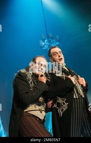 l-r: James Vaughan (Wemmick), Jack Ellis (Jaggers), Taylor Jay-Davies ...