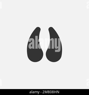 Pig step icon. Pig paw icon isolated on white background. Vector ...