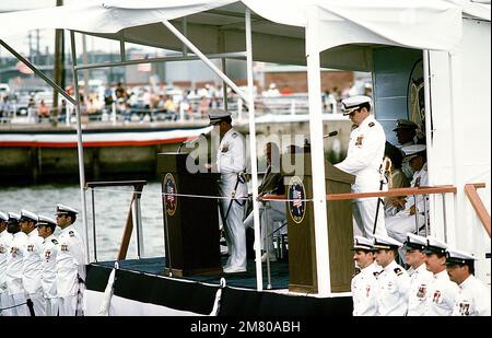CAPT Kenneth R. Karr, commanding officer of the commissioning ceremony ...