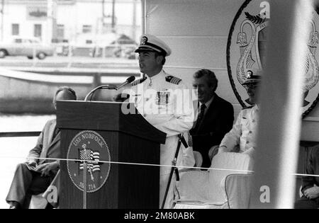 CAPT Kenneth R. Karr, commanding officer of the commissioning ceremony ...