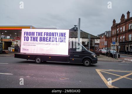 11 Jan 2023, Ambulance Unison members Strike outside The Depford ...