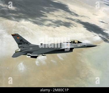 A right side view of an F-16 Fighting Falcon aircraft from the 429th ...