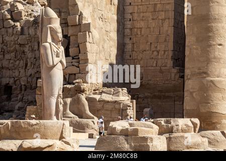 COLOSSUS OF RAMSES II, PRECINCT OF AMUN-RE, TEMPLE OF KARNAK, ANCIENT ...