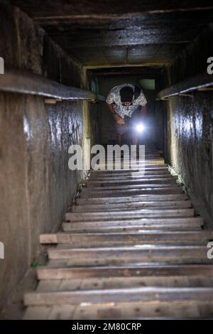 STEEP STAIRS LEADING TO THE TOMB OF KAGEMNI, VIZIER DURING THE REIGN OF ...