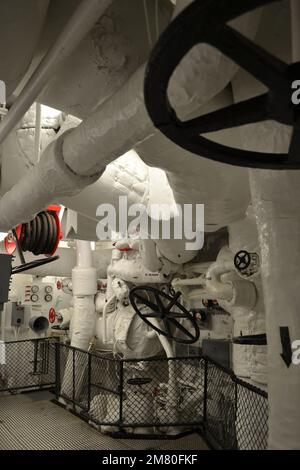 Inside the Engine Room of the USS Lexington in Corpus Christi, Texas ...