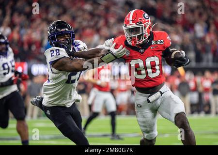 Georgia Bulldogs running back Daijun Edwards (30)In the College ...
