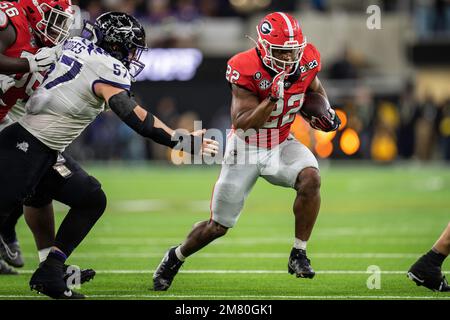 Georgia running back Branson Robinson warms up before an NCAA football ...