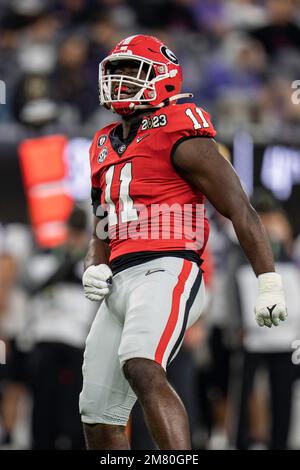 Georgia linebacker Jalon Walker (11) celebrates after a fourth down ...