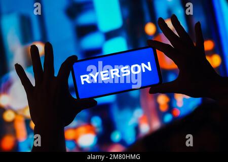 In this photo illustration, the Ryerson Holding Corporation logo is ...
