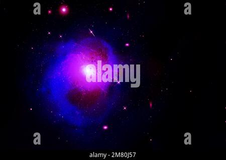 Bright beautiful galaxy of unusual shape. Elements of this image ...