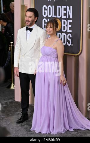 Kaley Cuoco and Tom Pelphrey arriving to the 31st Annual Critics Choice ...