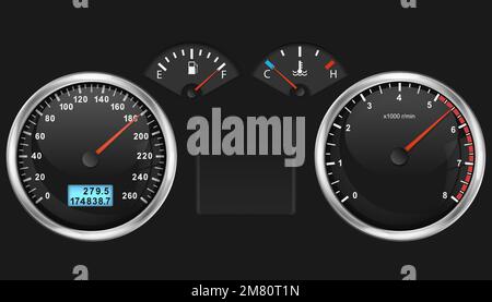 Temperature icon. Car dashboard sign. Flat vector illustration Stock ...