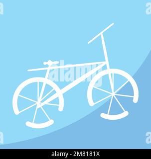 Sport bike icon flat vector. Active lifestyle. Bicycle workout isolated ...