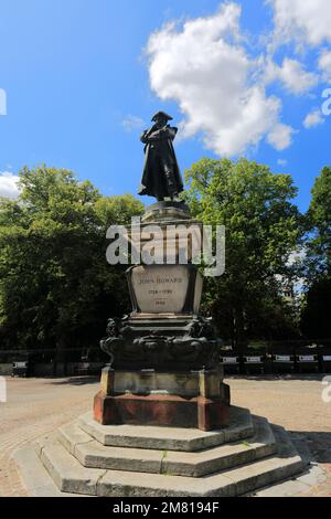 Howard Statue, Bedford, England, Image shows statue of philanthropist ...