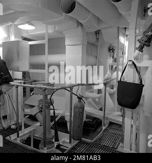 The upper level engine room aboard the guided missile frigate DOYLE ...