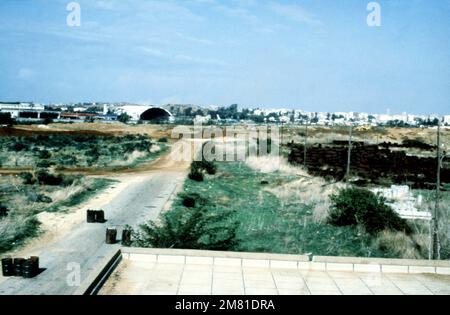 A view from a bunker position as atop Checkpoint 73 as Marines observe ...