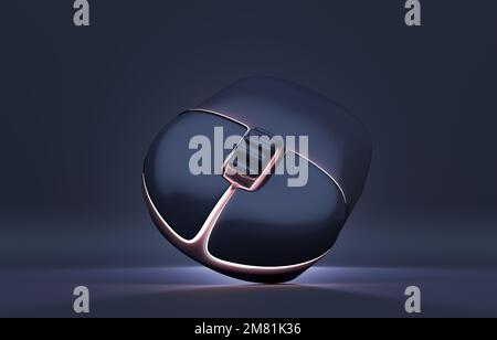 Mouse icon isolated on 3d brown round button abstract illustration ...